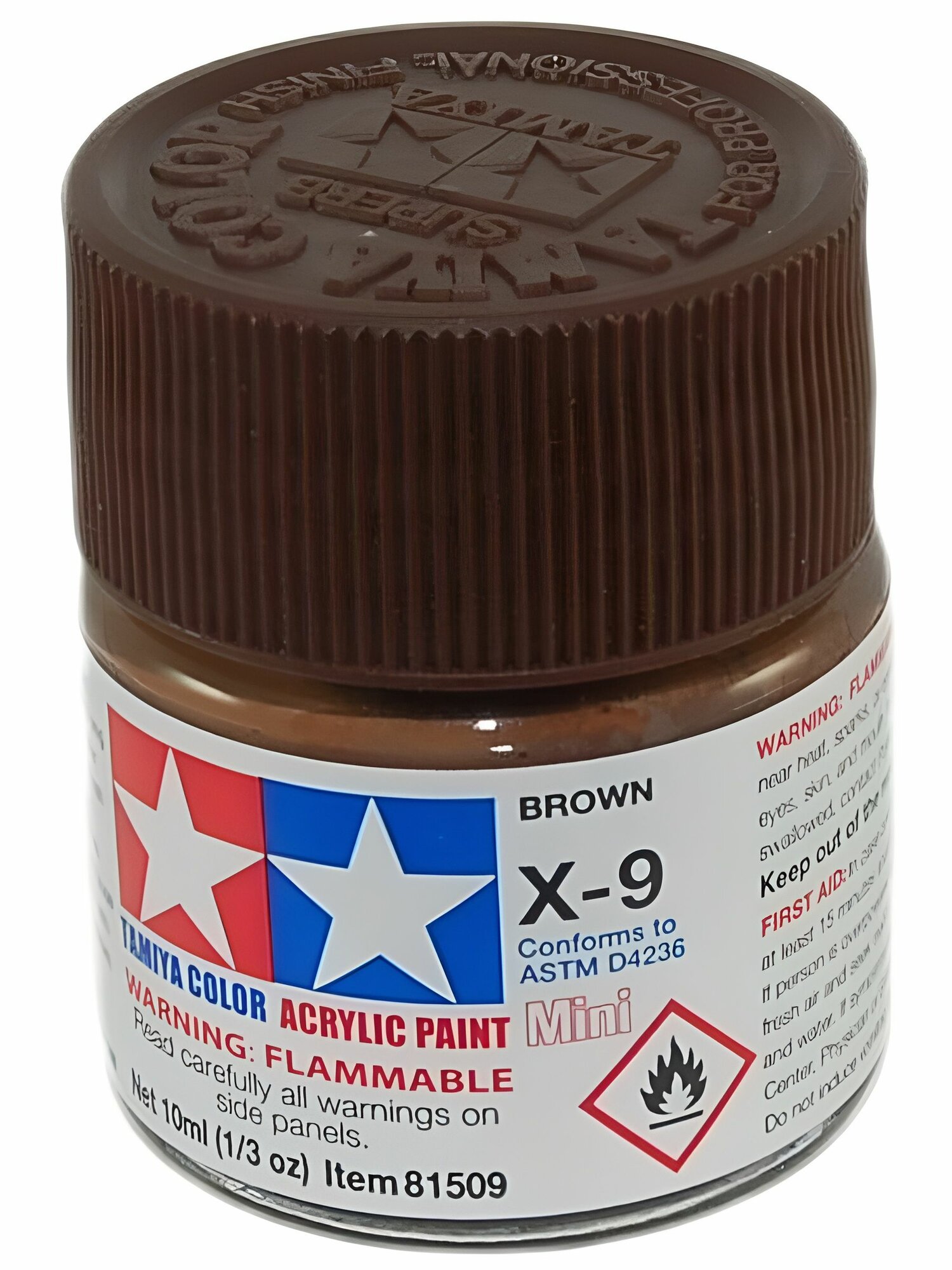 X-9 Brown (Коричневая Глянцевая) акриловая краска, 10 мл.