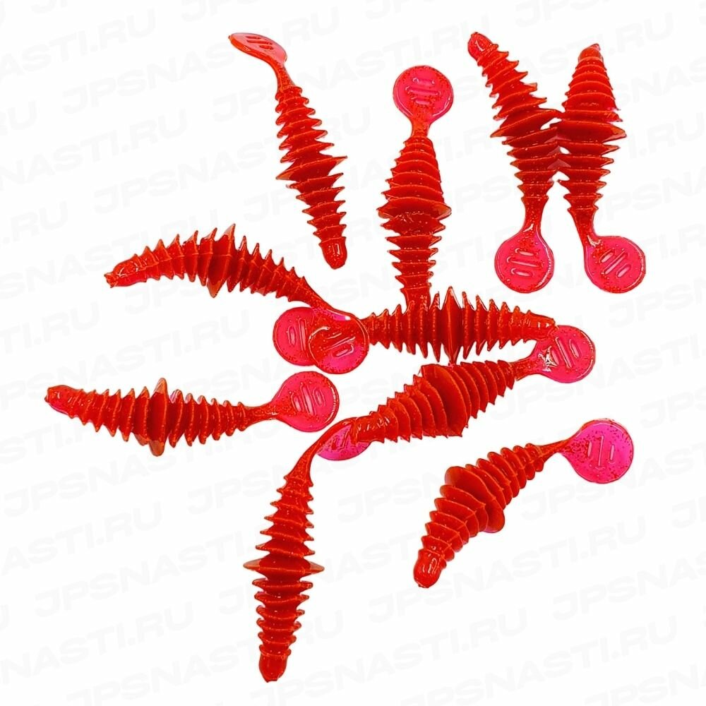 Силиконовые рыболовные приманки Eleven Lures Sign 2, 10 шт, #LOX