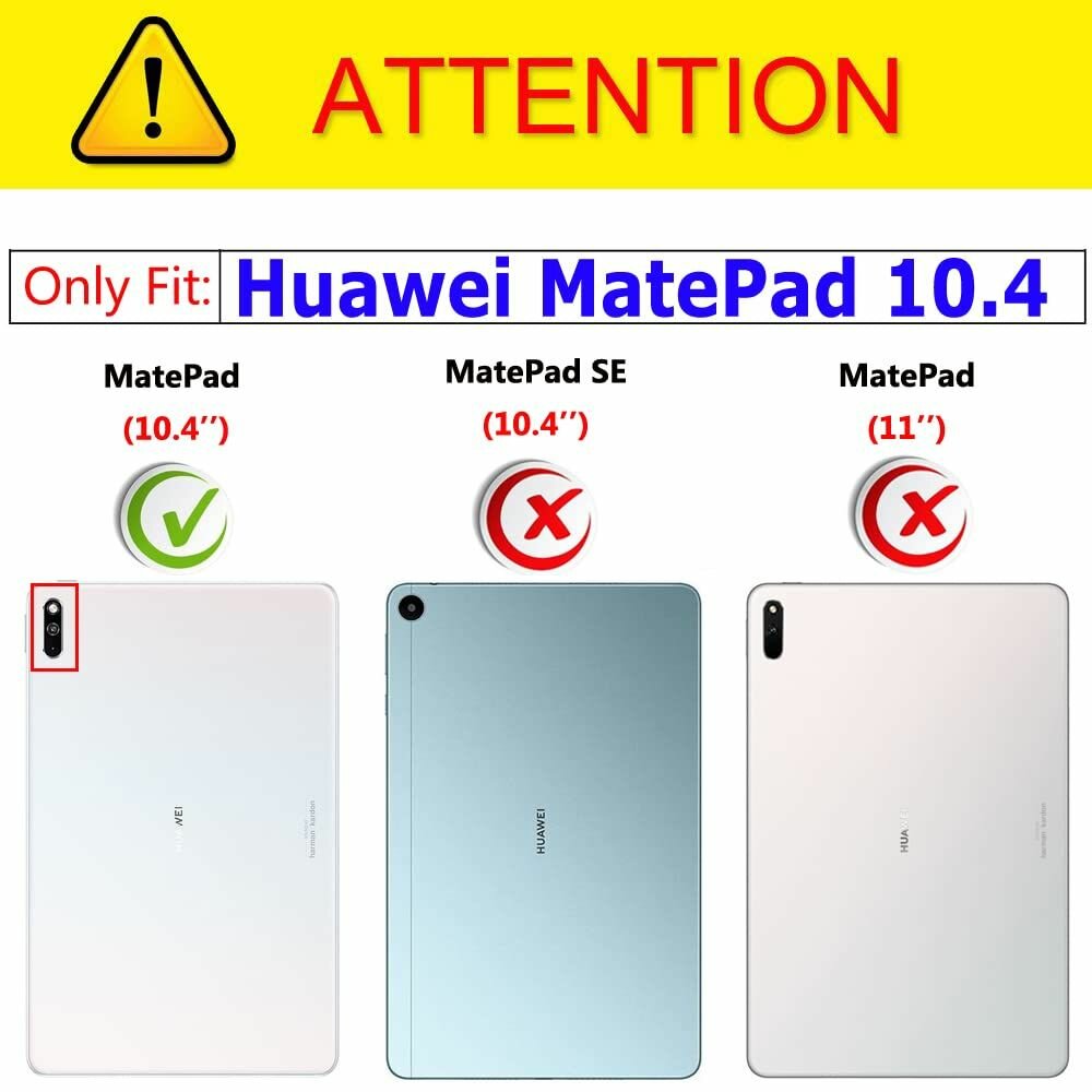Чехол с клавиатурой для Huawei Matepad 10.4 2022/2020 (BAH4-W09, L09, W19, AL10 / BAH3-W09, L09, AL00), чехол с английской и русской клавиатурой