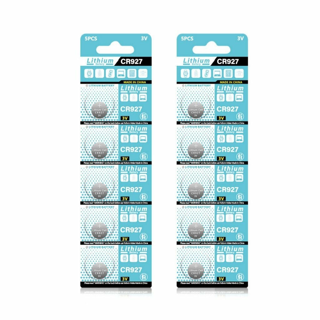 10шт Батарейки CR927 Button Cell 3V DL927 BR927 KL927 Coin Cell Battery для Часов, Пультов Дистанционного Управления, Калькуляторов