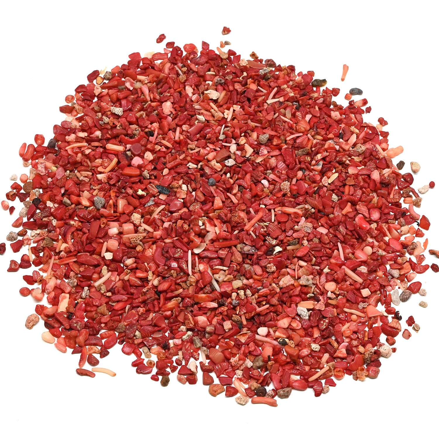 Коралл галтовка фракция 3-5мм, упаковка 100г .