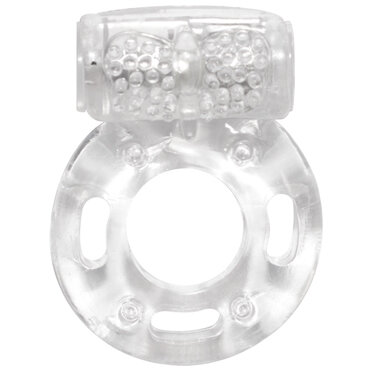 Lola Toys Rings Axle-pin, прозрачное Эрекционное кольцо с вибрацией