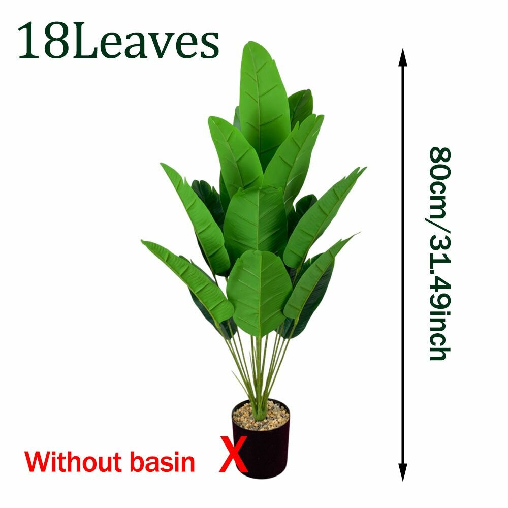 Одно тропическое банановое растение с 24 реалистичными листьями, подходит для сада - подходят вечнозеленые листья.