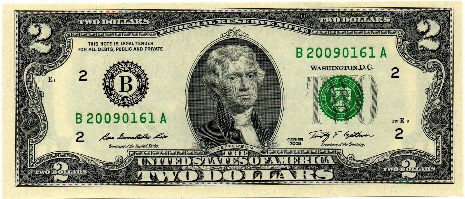 2 доллара 2009 год США 2009 01 61