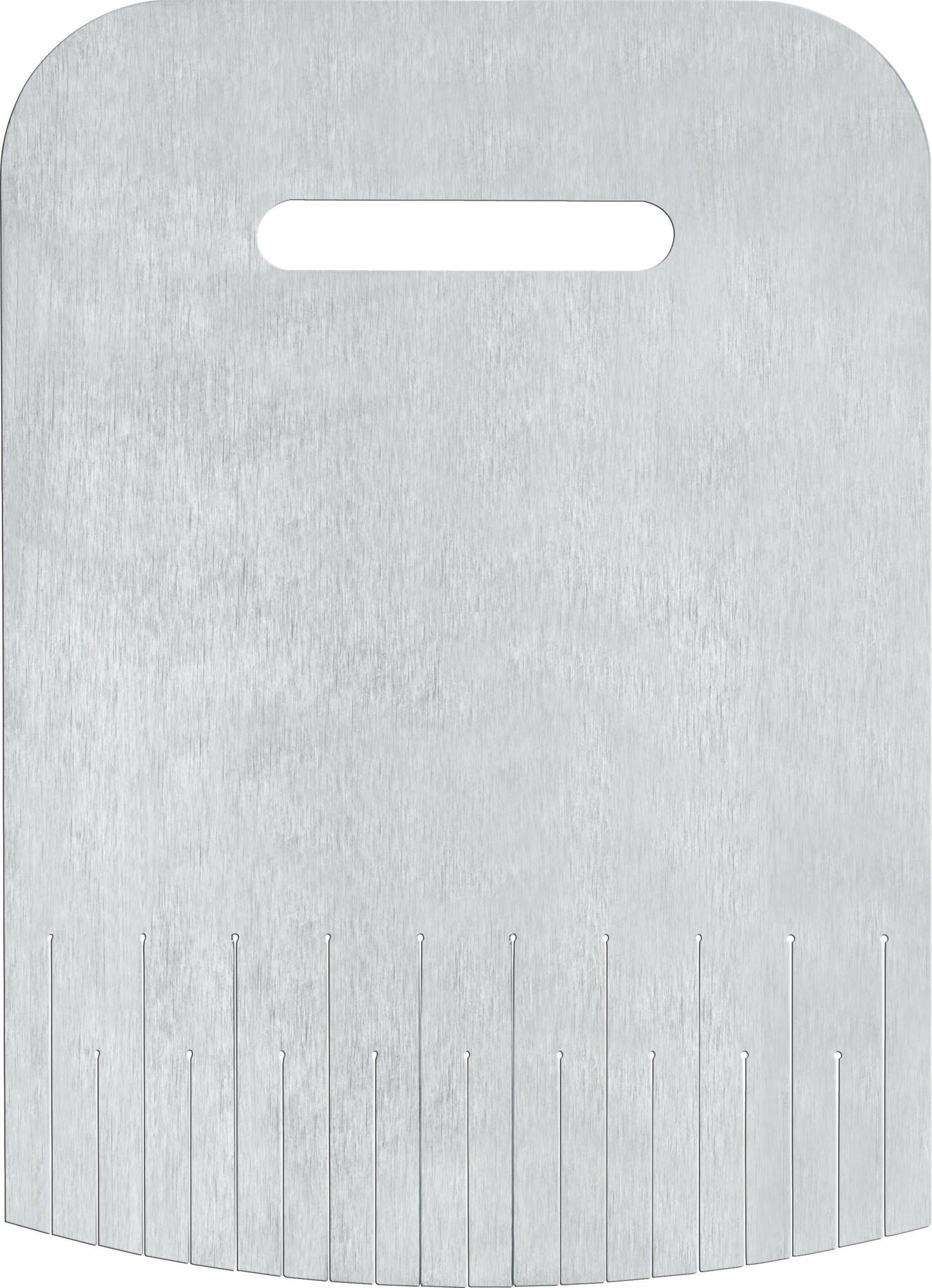 Шпатель - гребенка для декоративной штукатурки с закругленным краем