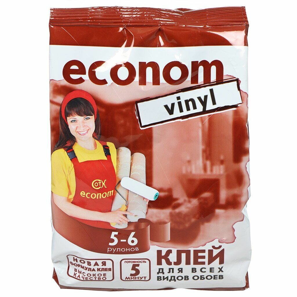 Клей для обоев Ecolux "Econom", для виниловых, 200 г