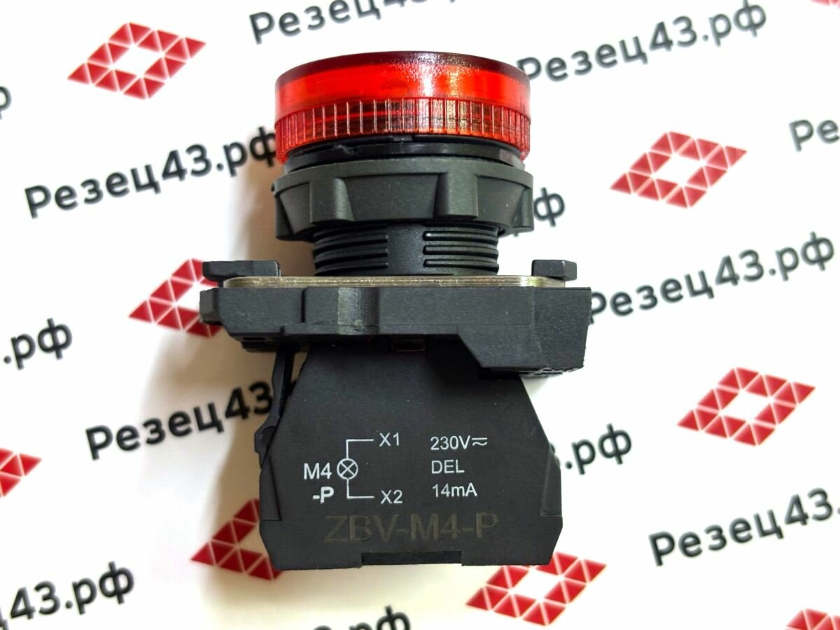 Индикатор светодиодный пластиковый КМЕ-ОЛ красный 220В AC/DC IP65