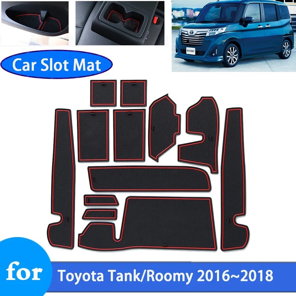 Toyota Tank Roomy M900 2016-2018 Резиновый Коврик Для Дверных Пазов, Противоскользящий Коврик Red