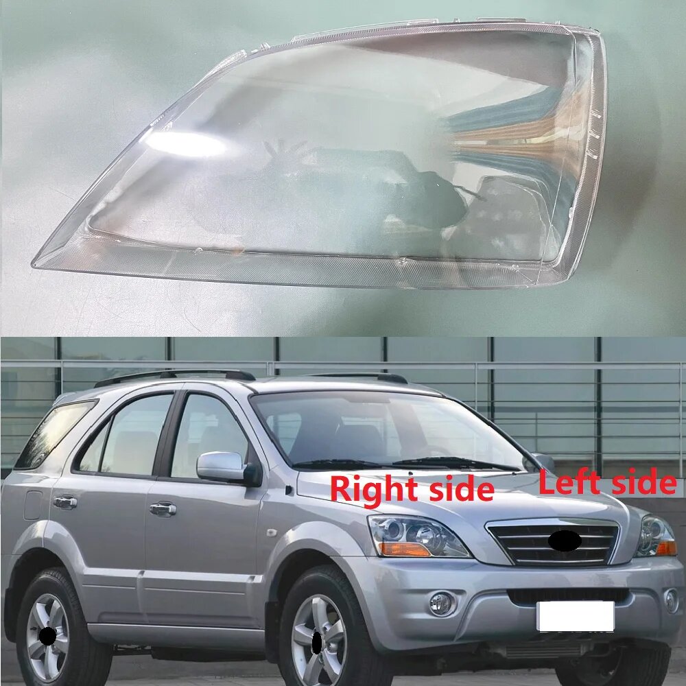Крышка фары для Kia Sorento 2004 2005 3,5 2,4 пластиковая прозрачная линза для фар абажур замена оригинального стекла 2PCS Left and Right