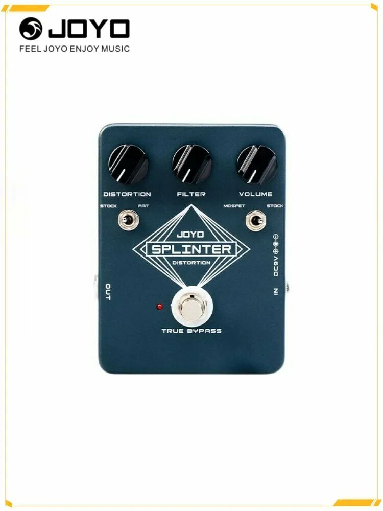 JOYO JF-21 SPLINTER педаль дисторшна с эффектом фазза и True Bypass для электрогитары (классический звук, регулировка тона)