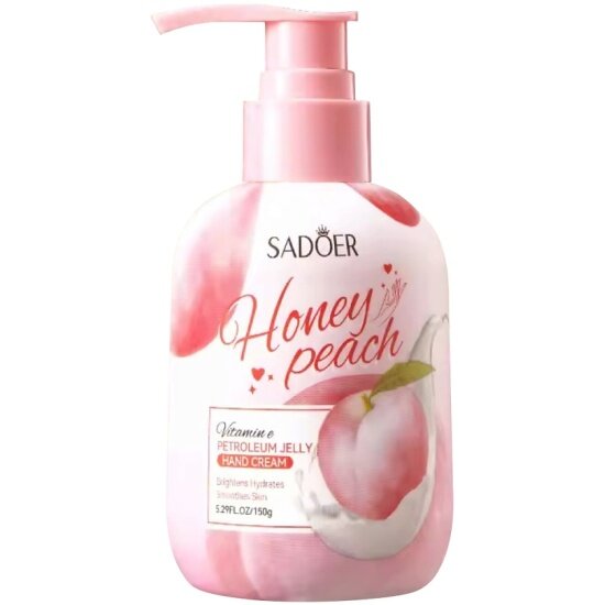 Крем для рук Sadoer с медовым персиком и витамином Е, 150 г
