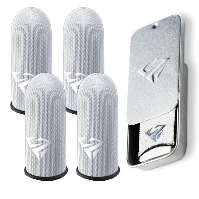 4 шт. перчатки на пальцы для мобильных игр для PUBG Gamerпротивоскользящие противоскользящие перчатки с сенсорным экраномдышащий игровой чехол на палец