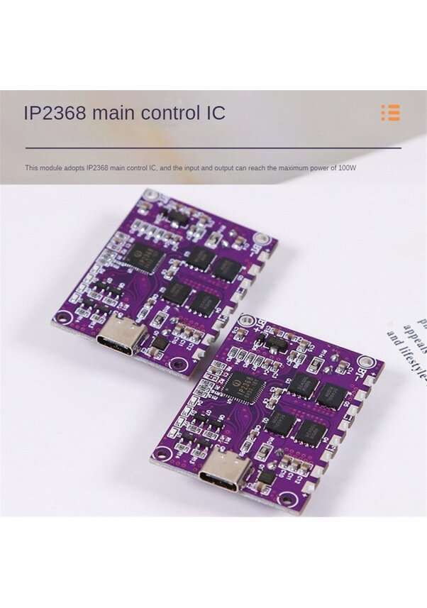 Модуль быстрой зарядки IP2368 мощностью 100 Вт с двунаправленным зарядным устройством