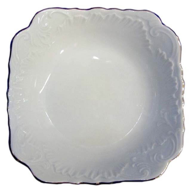 Салатник CMIELOW Рококо Золотая отводка 17х17см 1,3л фарфор