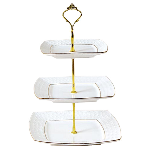 Горка Коралл "Снежная королева", 3-х ярусная, 16.5/20/25.4 см, керамика