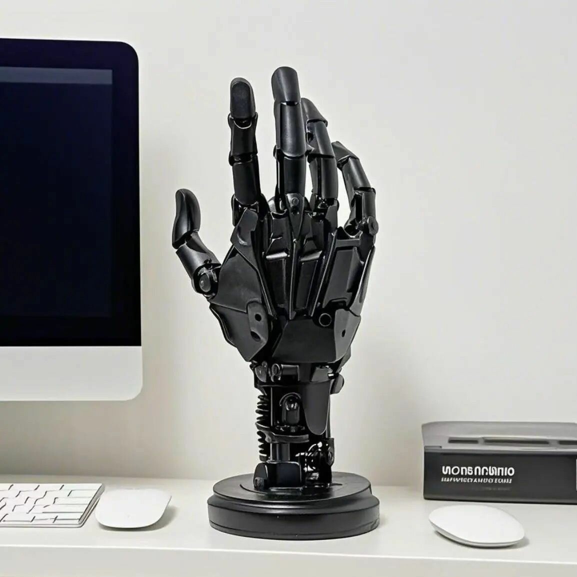 Фигурка механической руки из смолы - футуристичный декор для рабочего стола