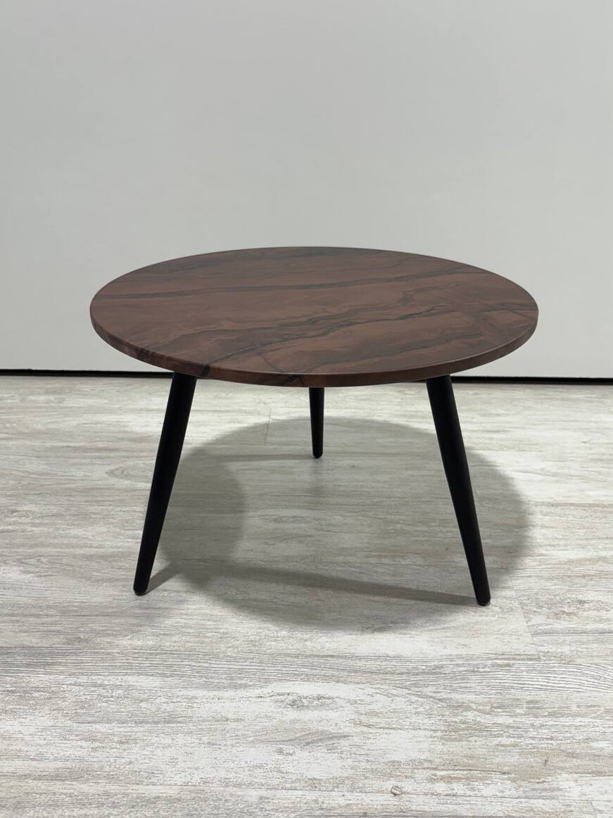 Стол журнальный круглый дизайнерский лофт THETABLE•RU 60х16 6.4/8.1-3