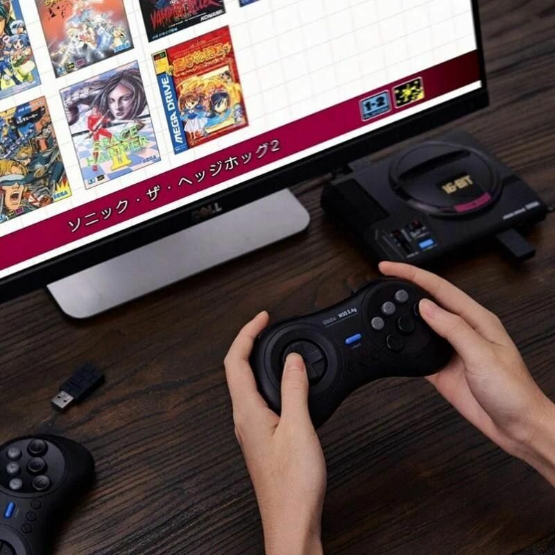 Геймпад 8BitDo P51T, для Sega Genesis, Mega Drive, черный матовый — фото 1