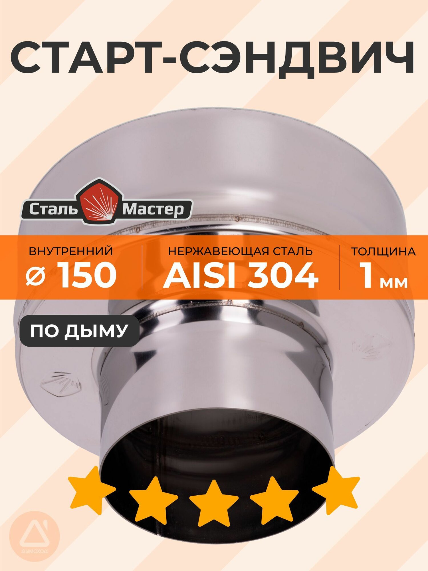 Старт-сэндвич 150 / 220 нерж 1 мм AISI 304