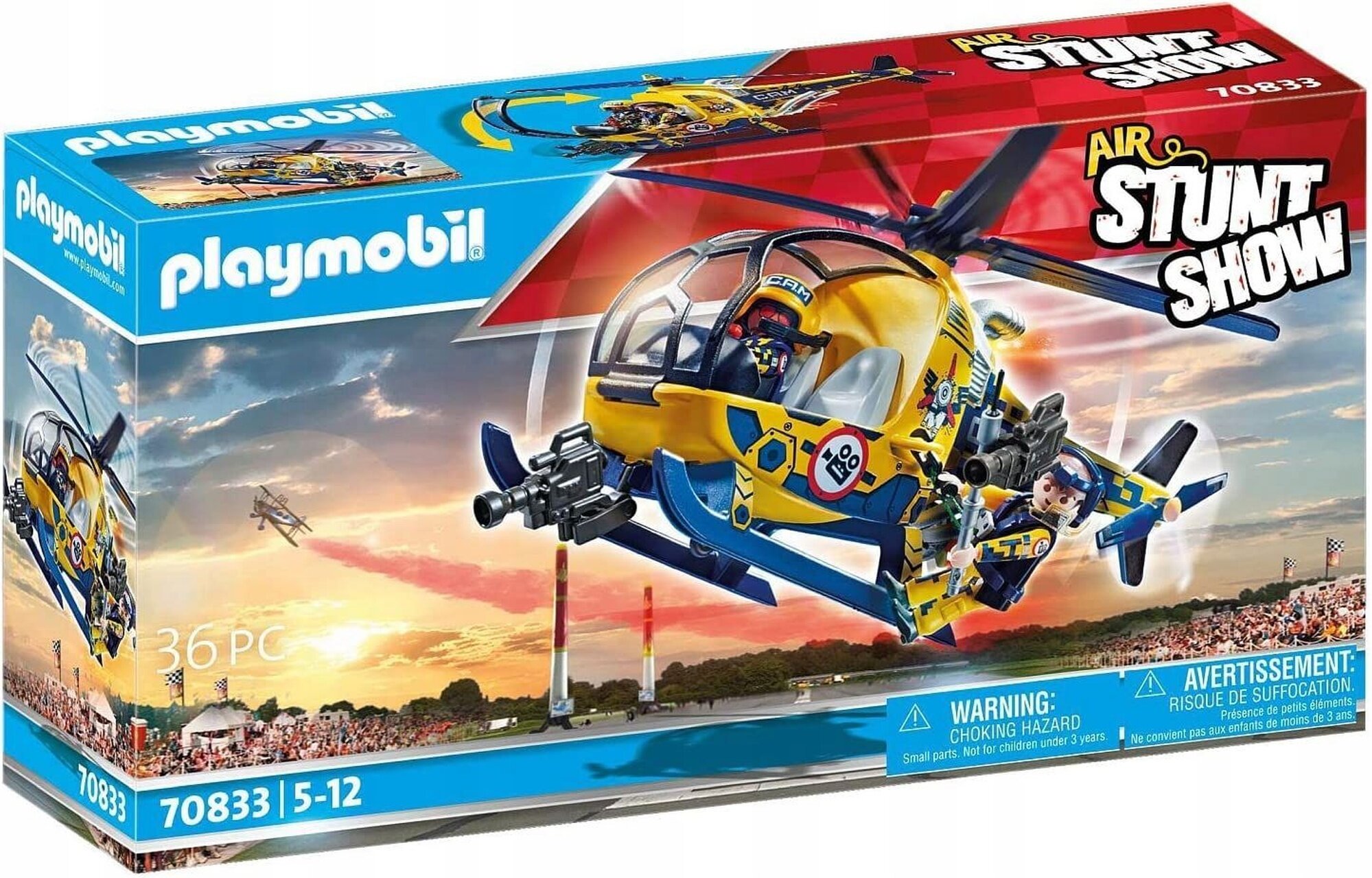 Конструктор Playmobil Air Stunt Show - Вертолет для съемочной группы - Плеймобиль 70833