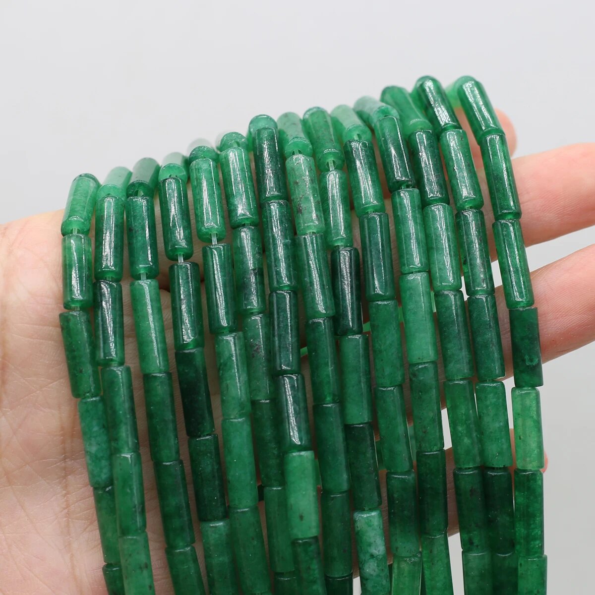 Бирюзовые агаты, яшма, бусины 14 дюймов Изумрудный, White Add Green