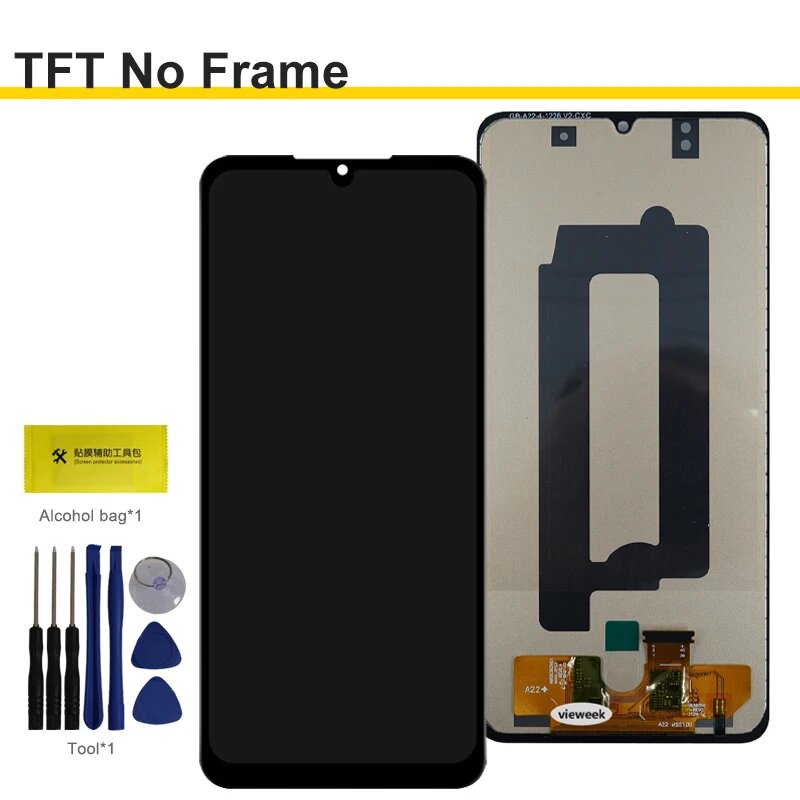 AMOLED для Samsung Galaxy A22 4G ЖК-дисплей A225F A225M Дигитайзер сенсорного экрана с рамкой для Samsung A22 ЖК-дисплей TFT No Frame