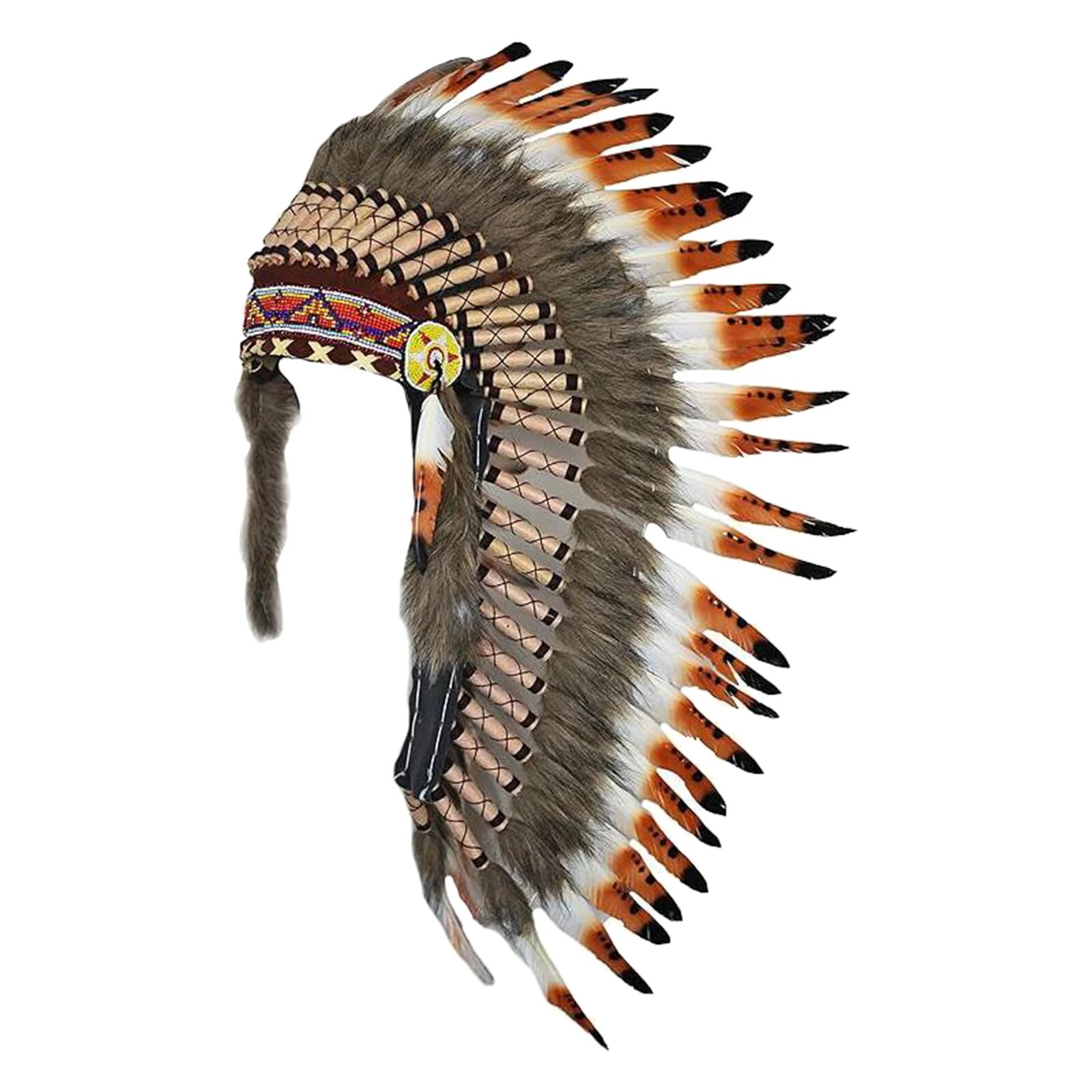 Индийская шляпа вождя с перьями fityle Style K