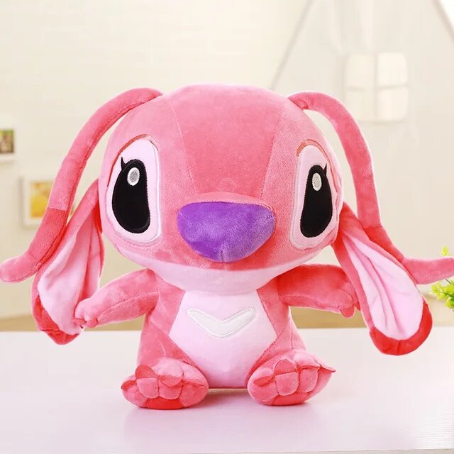 MINISO Disney Cartoon Blue Pink Stitch Plush Dolls Anime Toys Lilo and Stitch 35CM Plush Stich Toys Christmas Kids Gift, Height,25cm