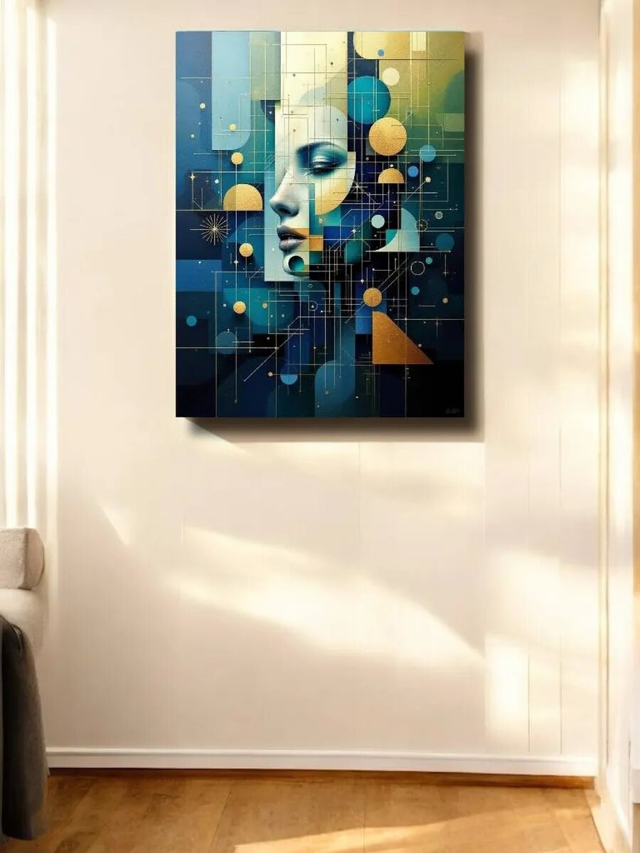 Картина вселенная лицо пиксели