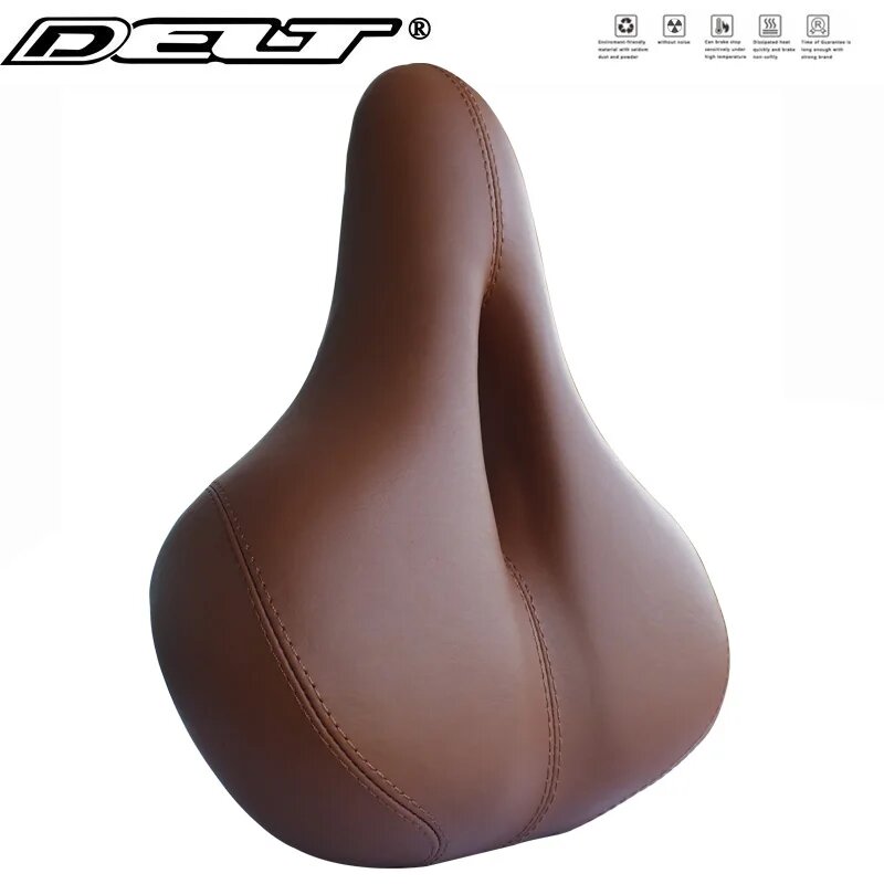 DELT черно-коричневое полое дышащее велосипедное седло, мужское и женское седло для шоссейного велосипеда MTB, амортизирующие удобные детали, Коричневый
