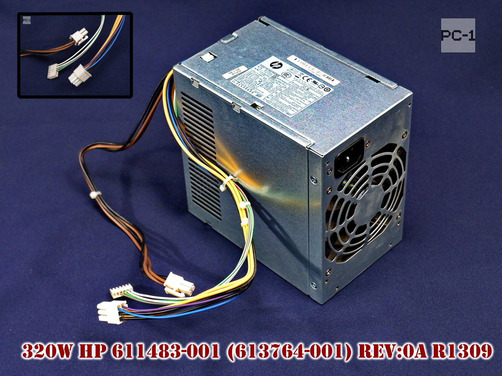 Блок питания для Сервера ПК 320W HP 611483-001 (613764-001) rev:0A R1309 6PIN P2 для Pro 4000 6000 6005 6200 6300 6305 Elite 8000 8100 8200 8300 HP Dedicated Размеры ШВД - 9,8х15х15,3см