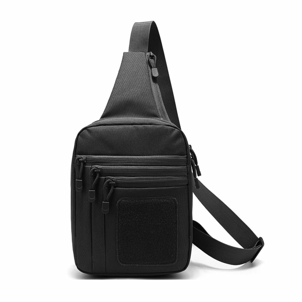 Уличная охотничья сумка для мужчин и женщин, многофункциональная полевая водонепроницаемая сумка-мессенджер на одно плечо-черный