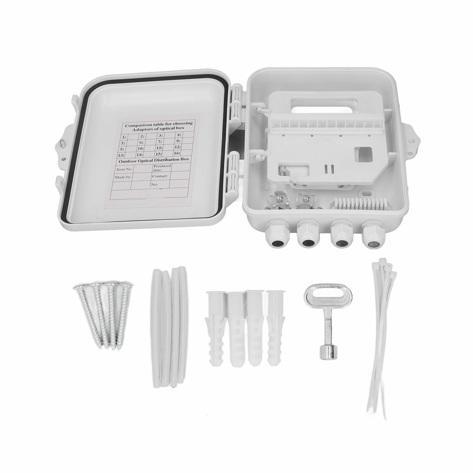 12-жильная оптоволоконная коробка, водонепроницаемая настенная