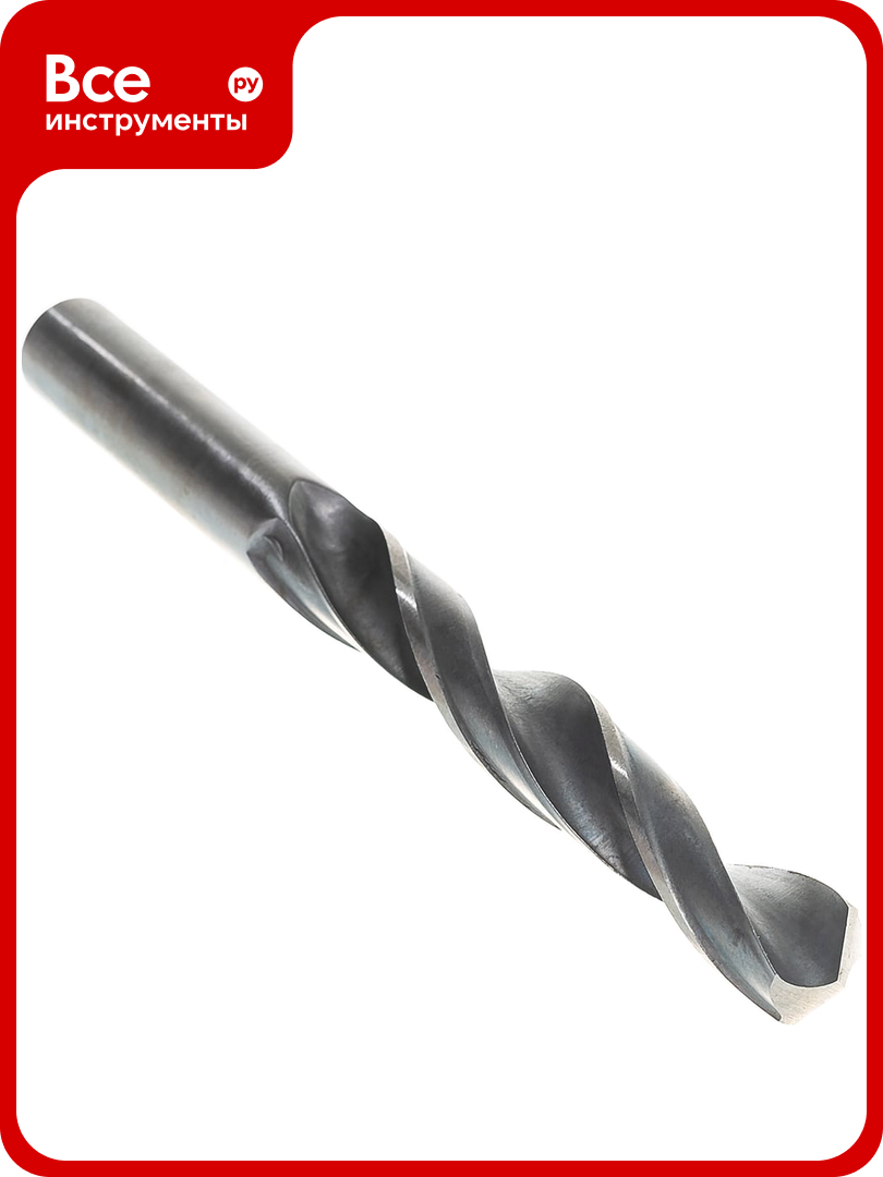 Сверло Р6М5 STV 00-00004266 спиральное, из быстрорежущей стали HSS, цилиндрический хвостовик, для металлообработки
