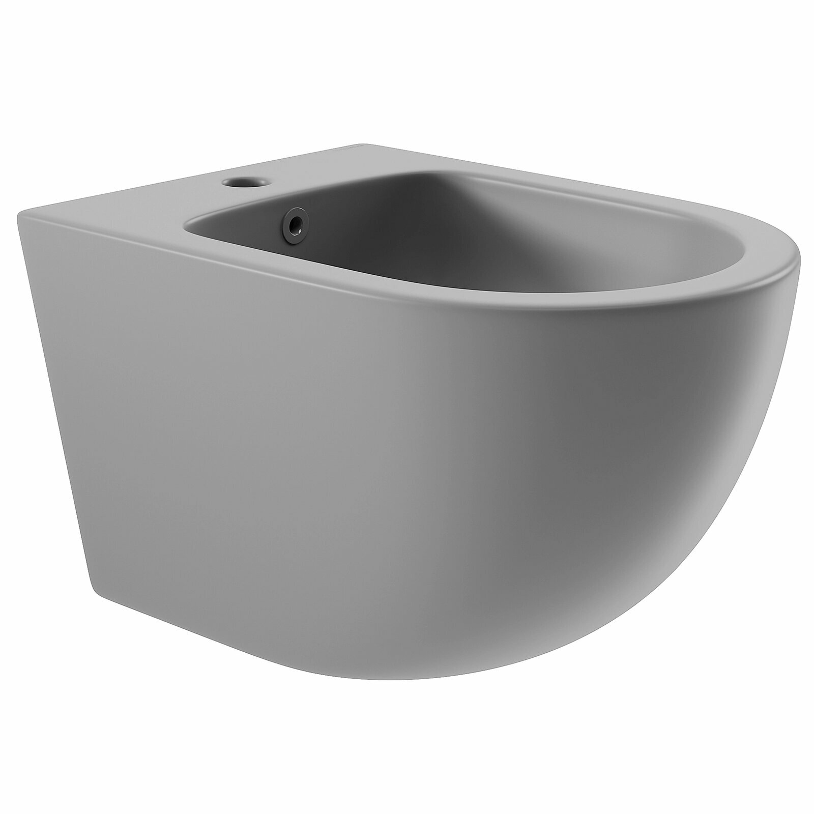 Биде Aqueduto OVO OVO0330 подвесное, 52.5х36.5 см, серый матовый