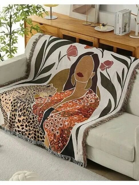 Плед-пончо , Полиэфирное волокно, 160 см х 130 см