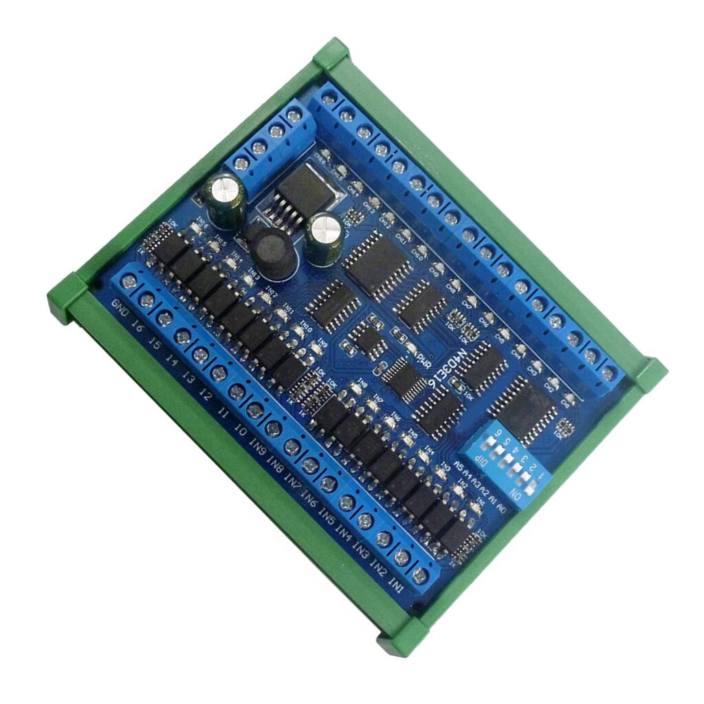 16 входов 16 выходов RS485 с дистанционным управлением-с направляющей рейкой