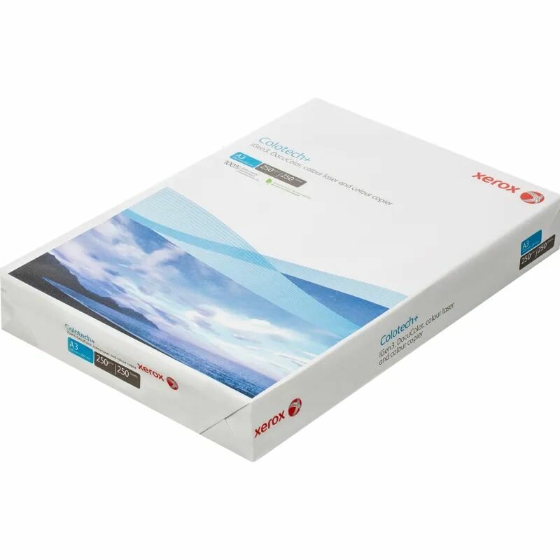 Бумага для цветной лазерной печати Xerox Colotech +, A 3, 250 г/м2, 250 листов