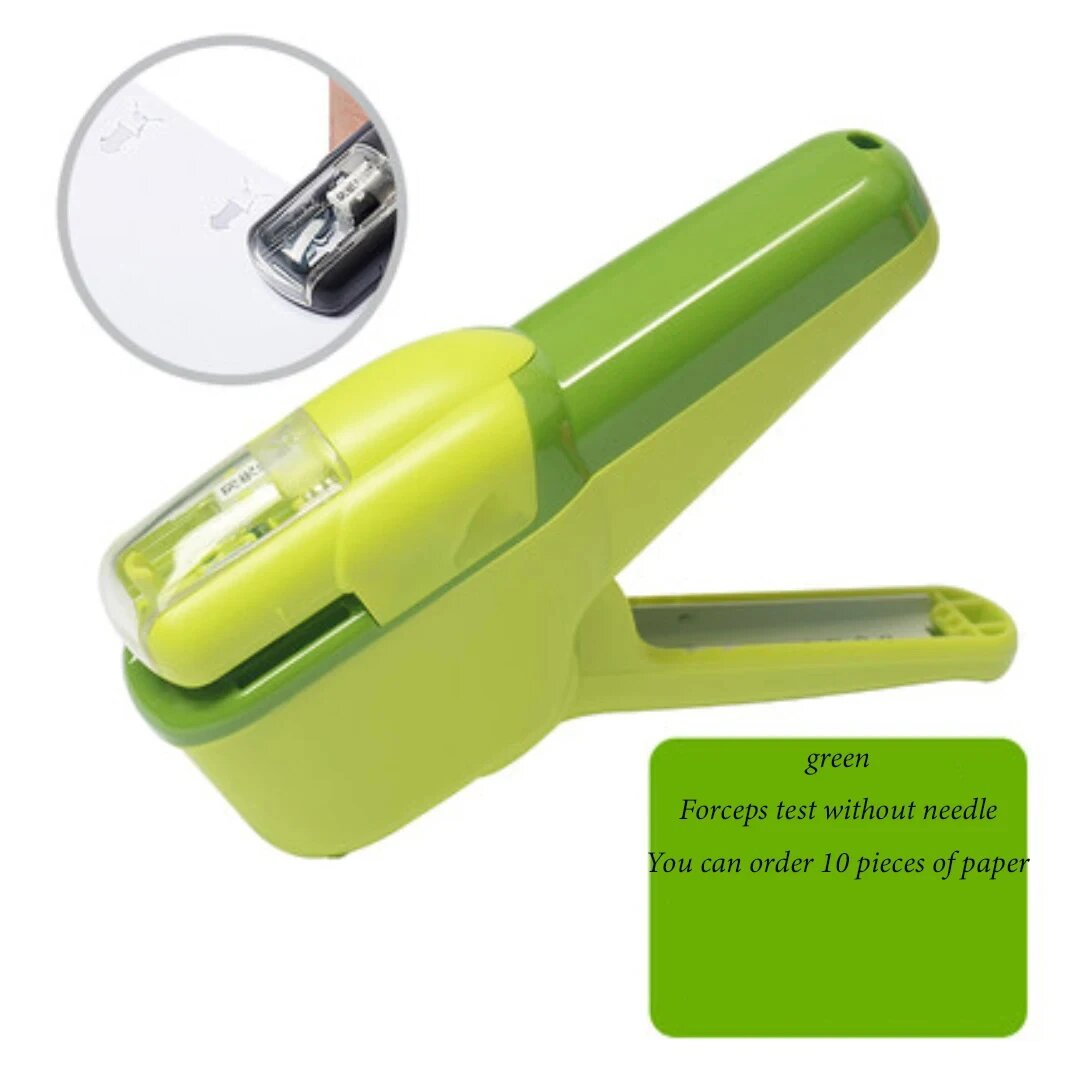 Металлический степлер без скоб Зеленый, B-2