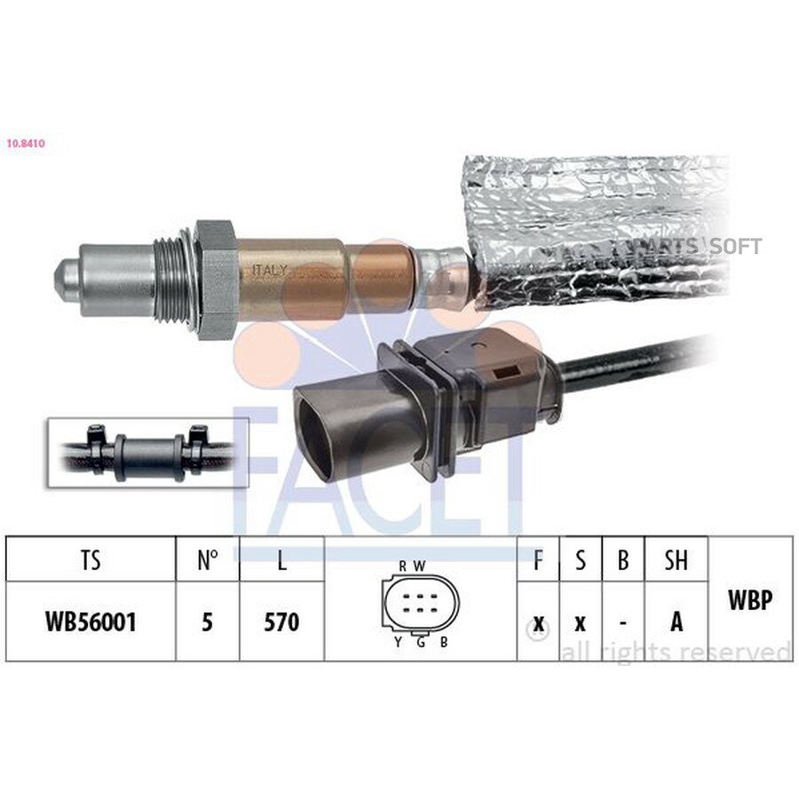 Лямбда-зонд VW CC, Golf V/VI, Passat V от официального дистрибьютора, FACET, артикул 108410