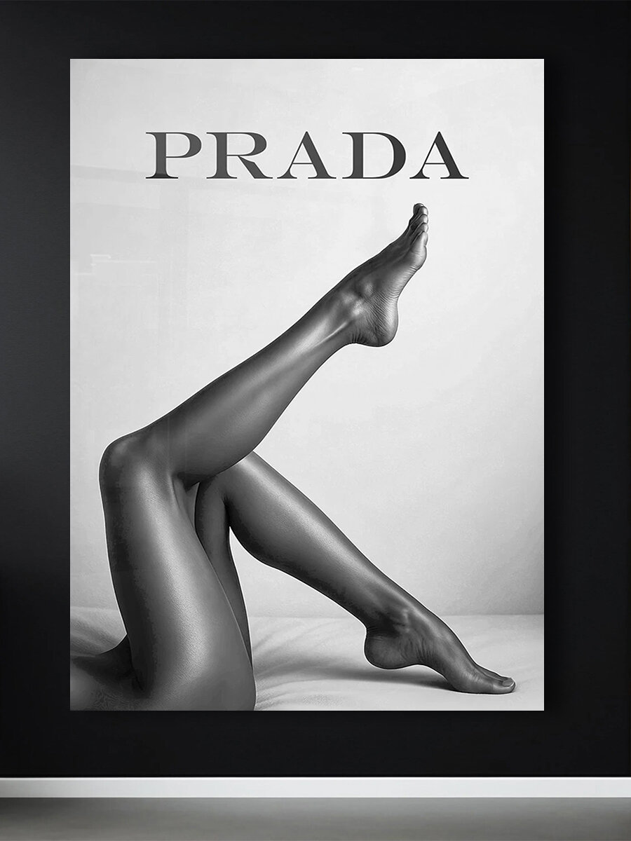 Картина на стену - "Голые девушки в черно-белых тонах, эротика" , 50х70 см.