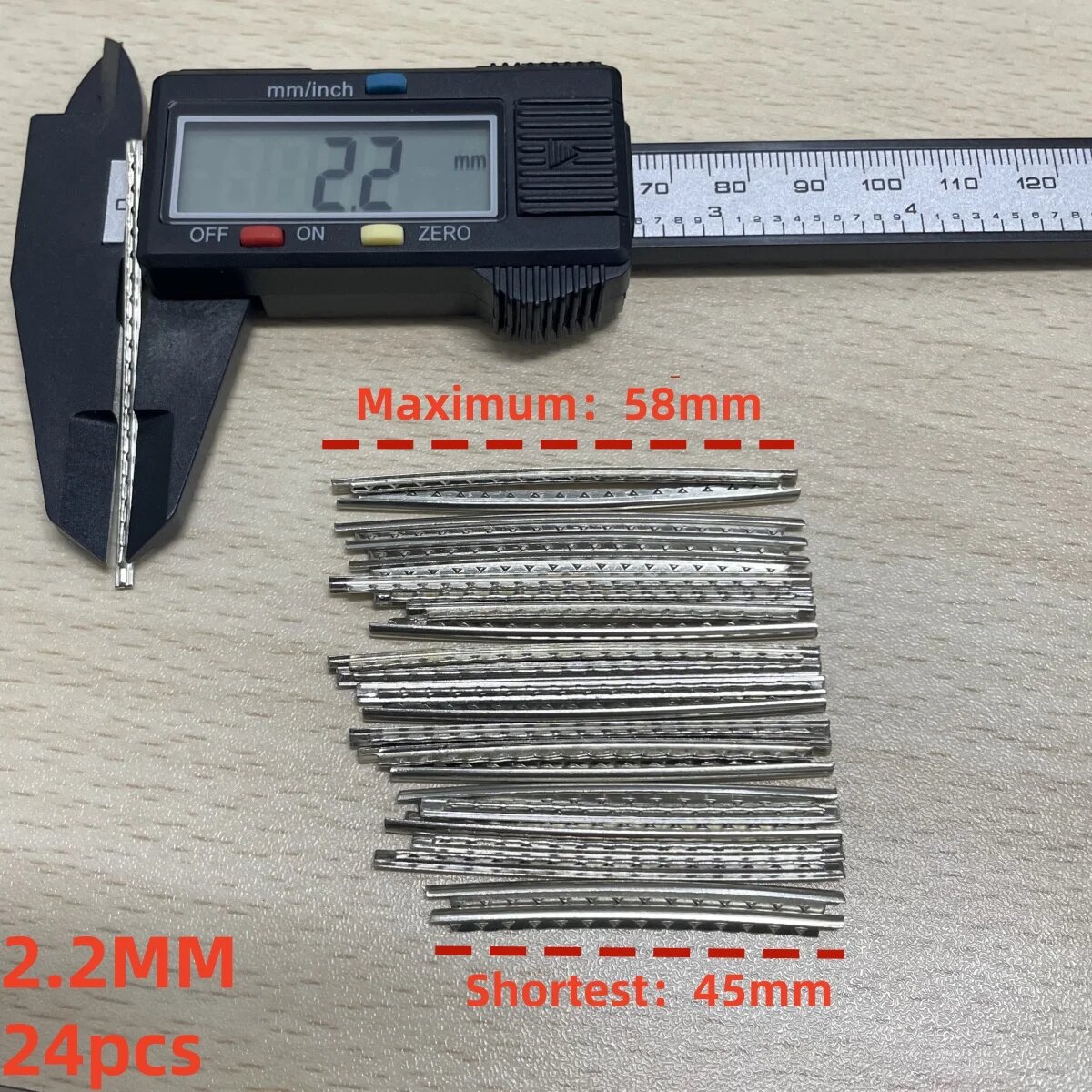 Лады для гитары Miwayer, 2.2мм, 24шт