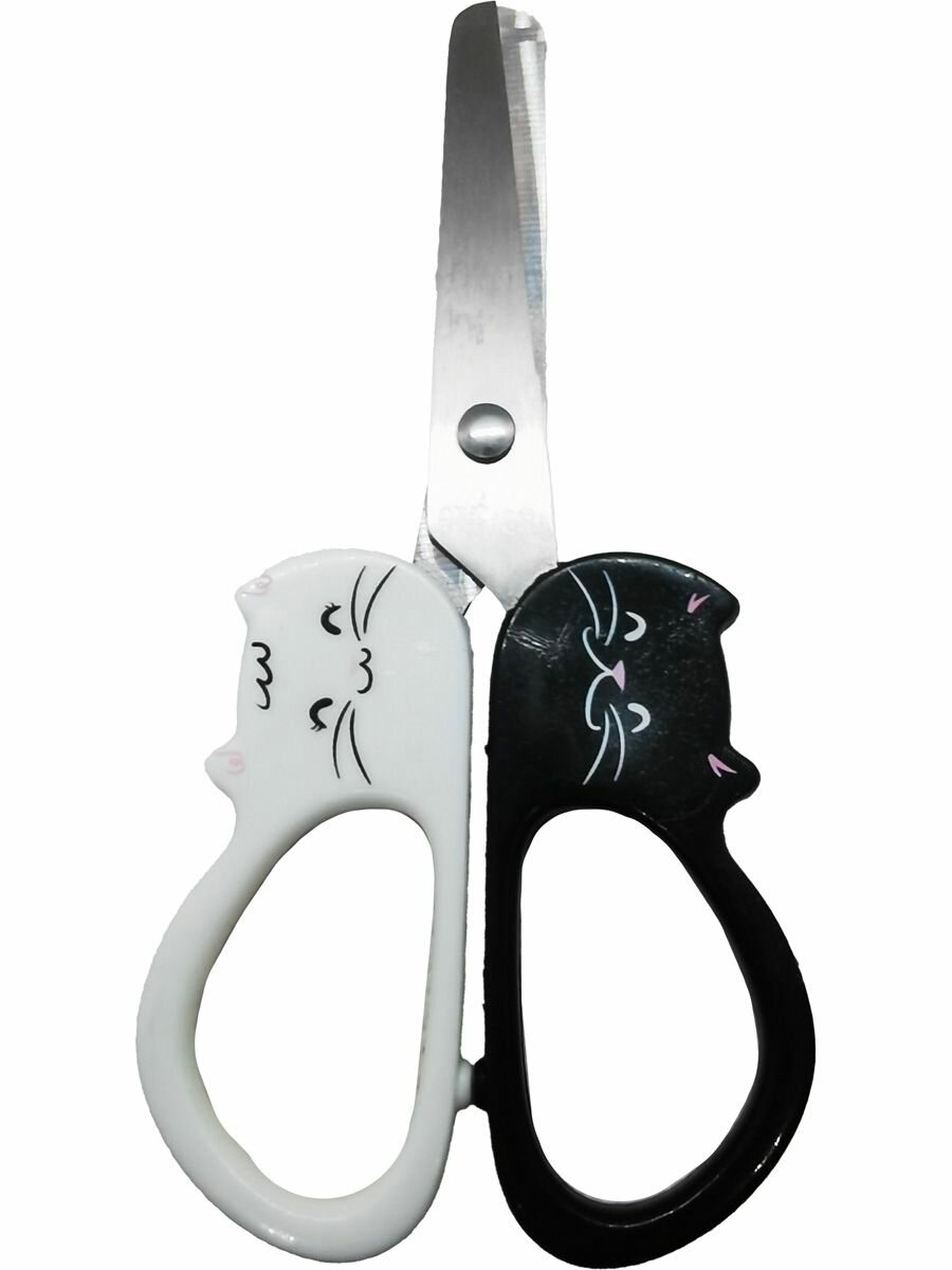 Детские канцелярские ножницы для школы, творчества, вырезание бумаги и картона, безопасные для детей с закругленными концами