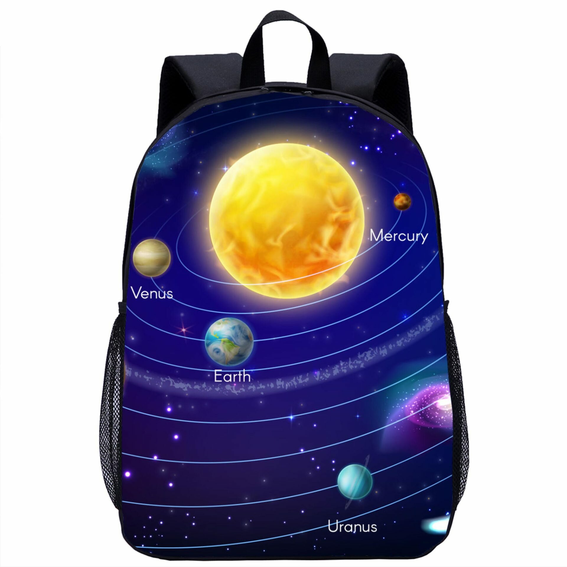 Galaxy Planet Schoolbag 17-дюймовый рюкзак для учеников начальной школы Молодежный рюкзак