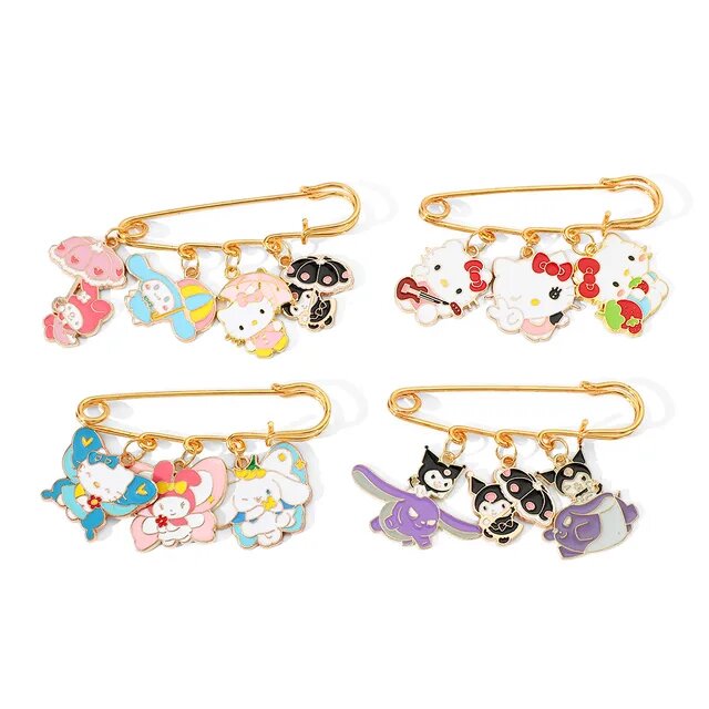 Милая эмалевая брошь Hello Kitty с изображением собаки Куроми в стиле аниме, рюкзак, аксессуары для одежды, ювелирные изделия, детский подарок
