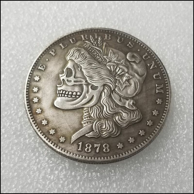 2 серебряных доллара США 1878 г. Черепа бродяг