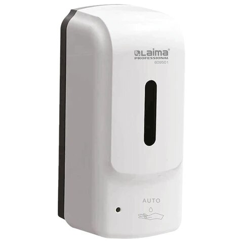 Дозатор для жидкого мыла LAIMA PROFESSIONAL SUPER, наливной, сенсорный, 1 л, белый, ABS-пластик, 609501
