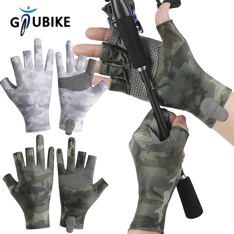 Летние Рыболовные Перчатки GTUBIKE Для Мужчин И Женщин: Из Ледяного Шелка, Нескользящие, Солнцезащитные, Дышащие
