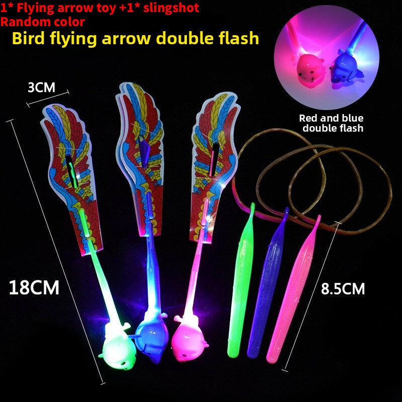 Ночной рыночный светодиодный рогатка игрушка с светящимися стрелами для детей и семейного развлечения птица стрела