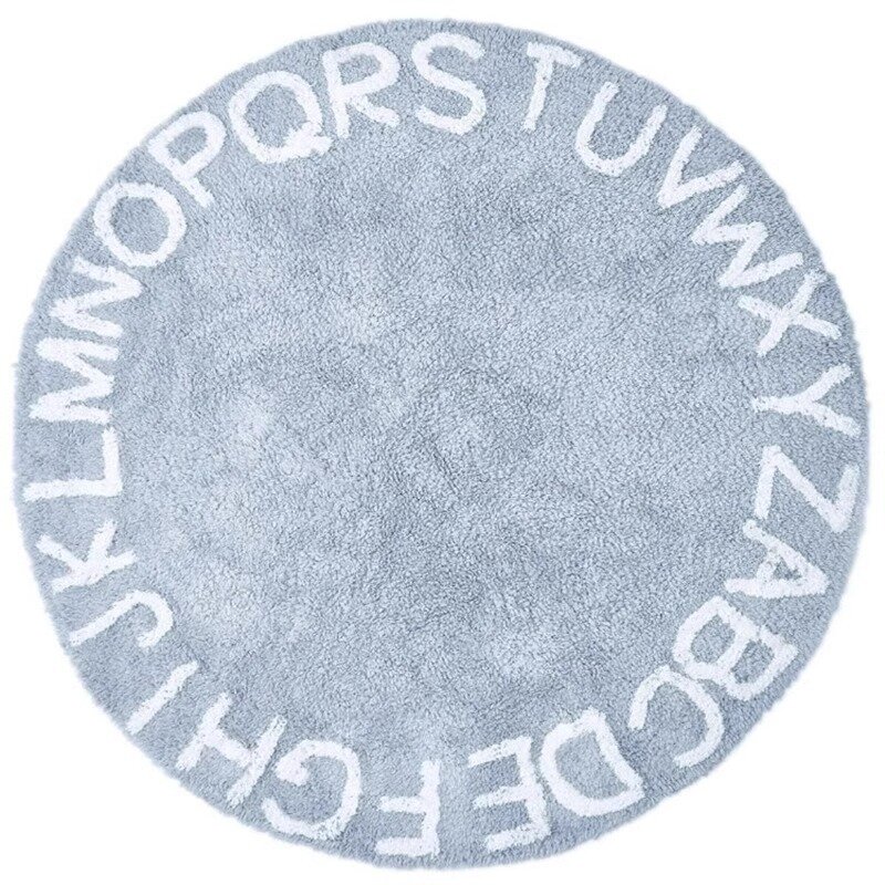 Новый круглый ковер из искусственного кашемира, современный детский ковер в стиле минимализма.120*120cm